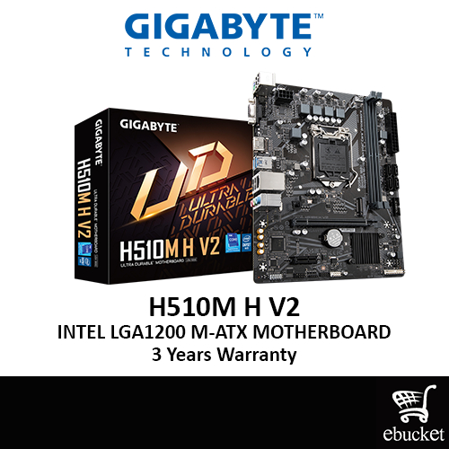 GIGABYTE H510M H V2 INTEL H510 LGA1200 M-ATX MOTHERBOARD FOR INTEL 10 ...