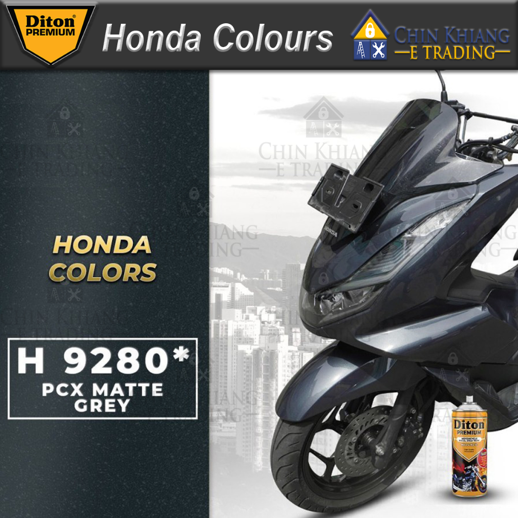 Diton Premium H9280 PCX Matte Grey H 9280 Honda Colors Motorcycle Spray ...
