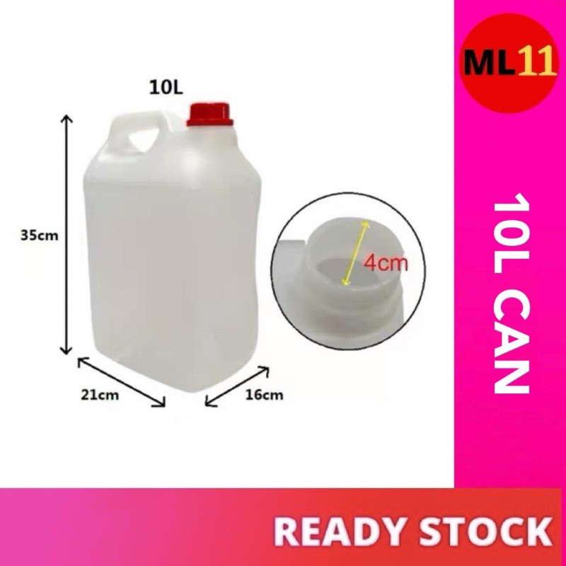 (10L) Empty Bottle / Plastic Jerry Can Empty Pail / Tong Air / Bekas Air Minuman | Shopee Malaysia