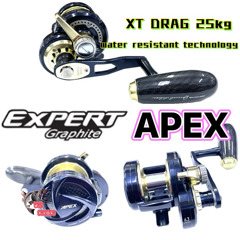 2023 NEW EXPERT GRAPHITE APEX AX300R AX500R OVERHEAD JIGGING REEL ...