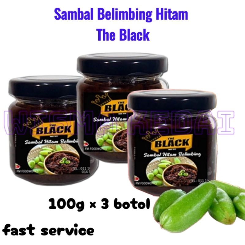 Combo Sambal Belimbing Hitam 100g × 3 botol | Shopee Malaysia