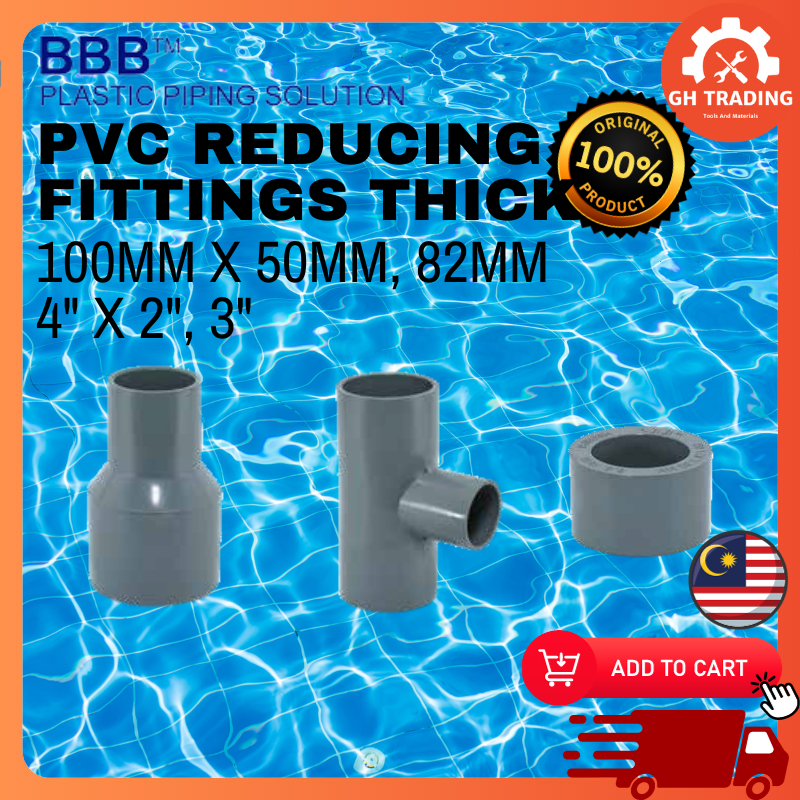 PVC Fitting 100mm 4" Thick Reducing Socket Reducing Tee Reducing Bush R ...