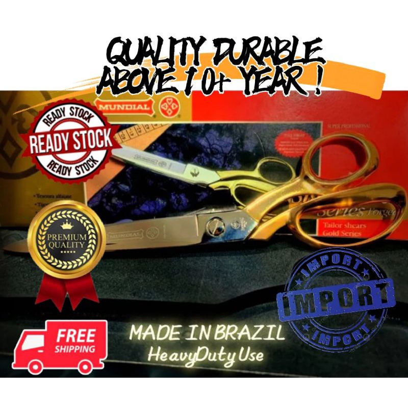 100% Original 12" Inch Mundial GoldenTailor Shears Scissors Made in ...