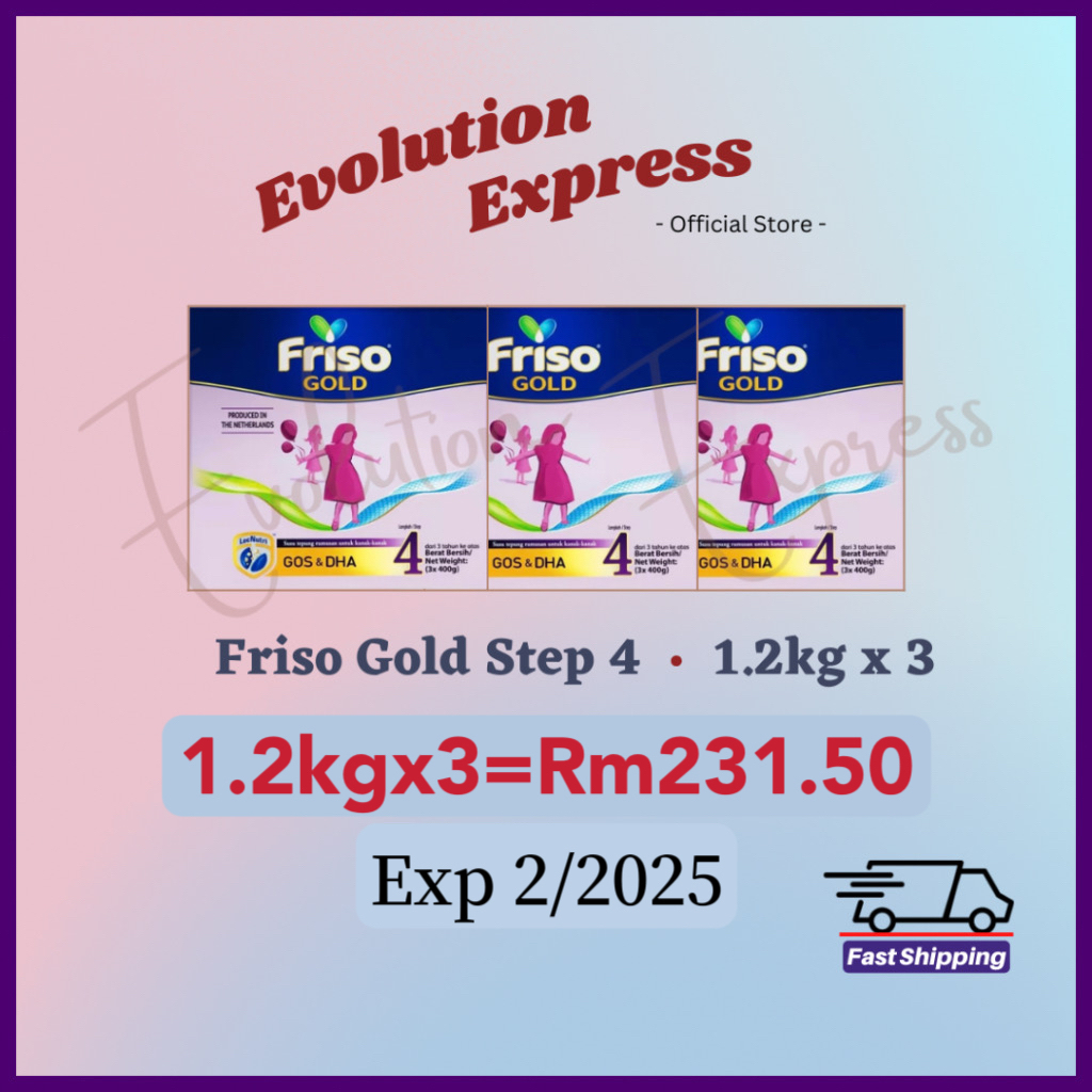 Friso Gold Step 4 (1.2kg x 3)Exp 2/2025 | Shopee Malaysia