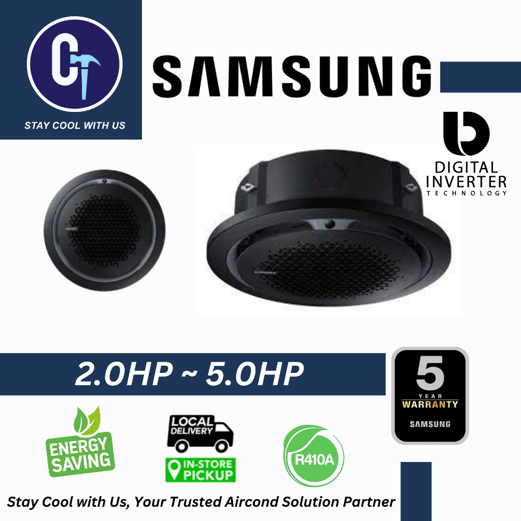 SAMSUNG 360 Round Inverter Ceiling Cassette Air Conditioner (2.0hp ~ 5 ...