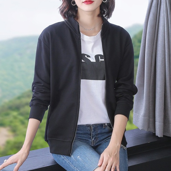 Sweater Women Jacket Long Sleeve Hoodie Grey Women's jaket perempuan ...