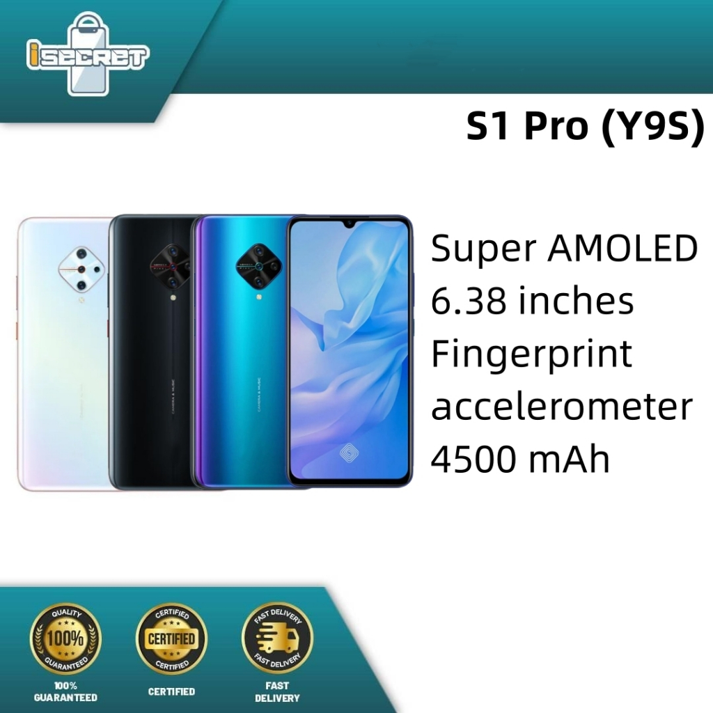 Vivo S1 Pro (Y9S) (8GB RAM + 128GB ROM) 6.38 Inch l 48MP l LTE - 1 Year ...