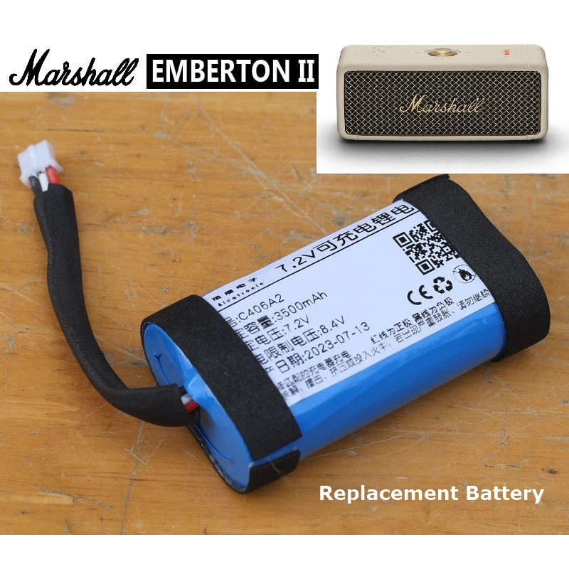 Replacement Battery for Marshall Emberton I II Stockwell Kilburn ...