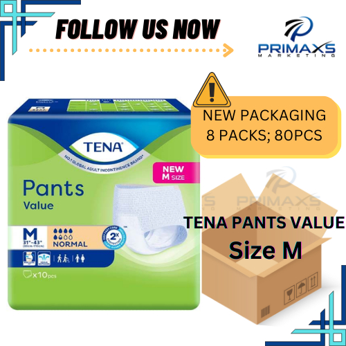 TENA PANTS VALUE M/L size 1carton(8pack; 80pcs) | Shopee Malaysia