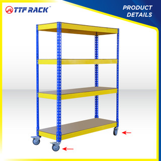 TTF Rack™ BOLTLESS RACK CASTOR WHEEL & BRACKET For install TTF Brand ...