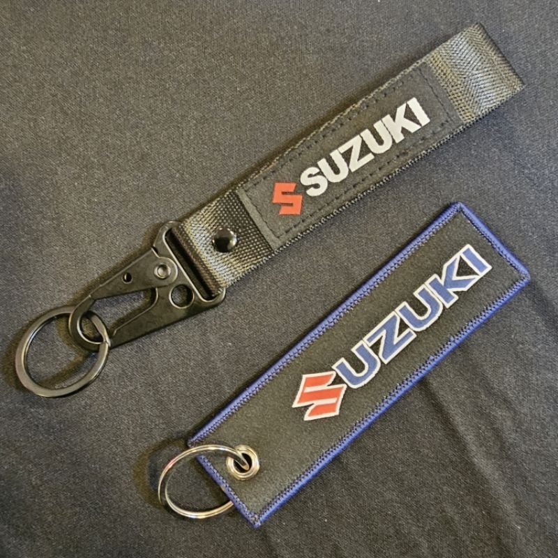 Keychain suzuki Motorsport Motorcycle brand Woven Fabric Cloth ...