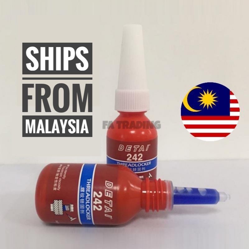 🇲🇾 DETAI THREAD LOCKER 242 MEDIUM STRENGTH | THREADLOCK | THREAD LOCK ...