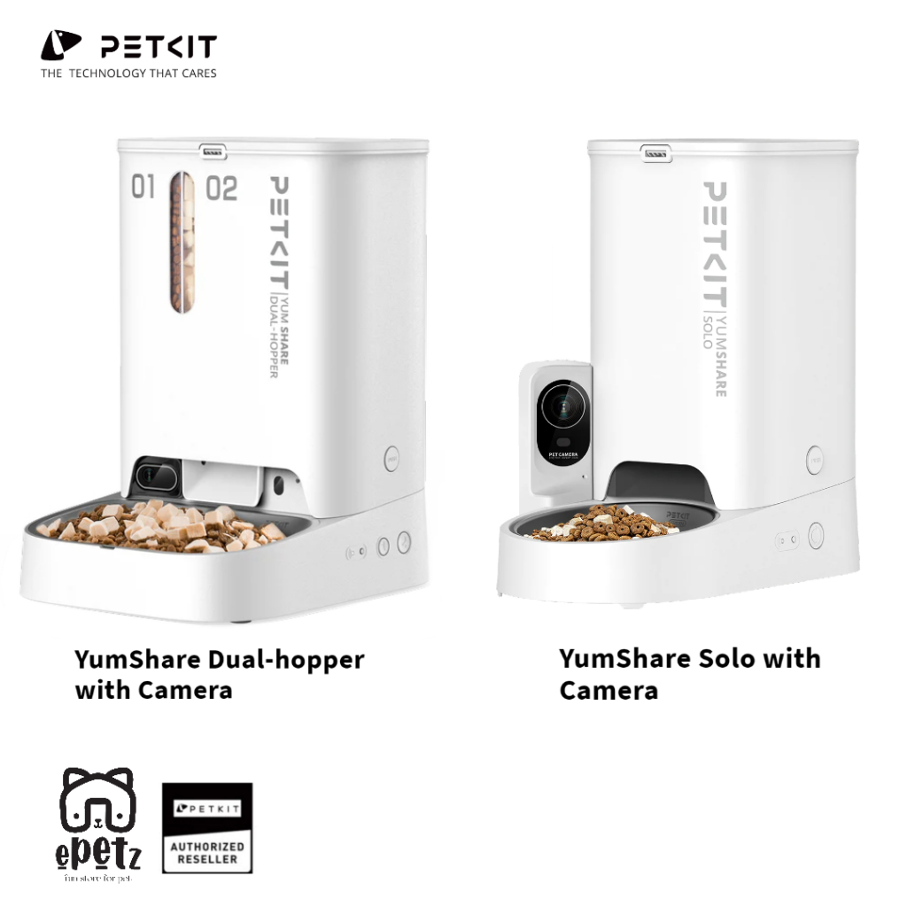 STOCK】ePetz PETKIT Yumshare Dual-Hopper/Solo Automatic Pet Feeder w ...