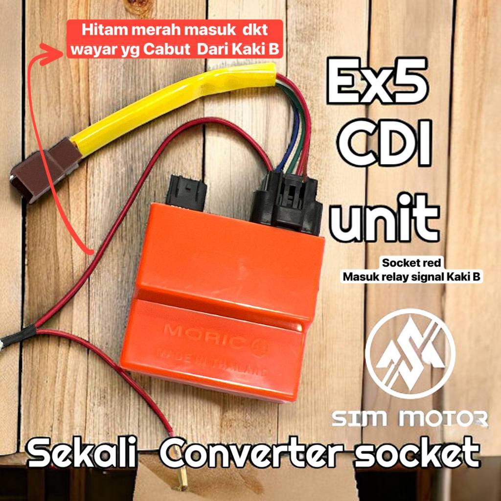 HONDA EX5 WAVE100 EX5 DREAM CDI UNIT MORIC LC135 + SOCKET CONVERTER SET ...