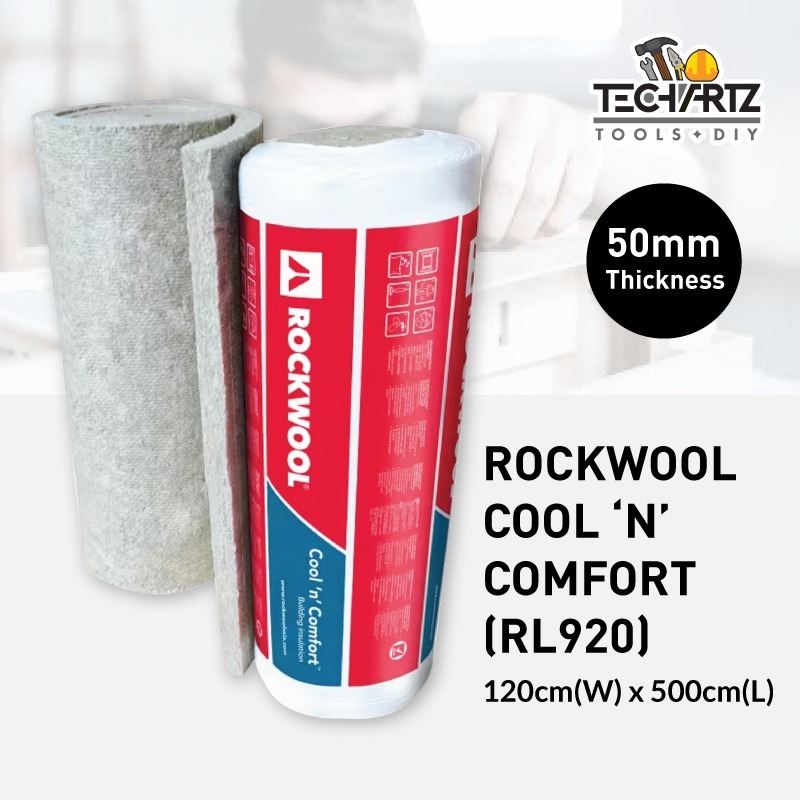 Rockwool 50mm Cool "N" Comfort (RL920)120cm(W) X 500cm(L) Sound ...
