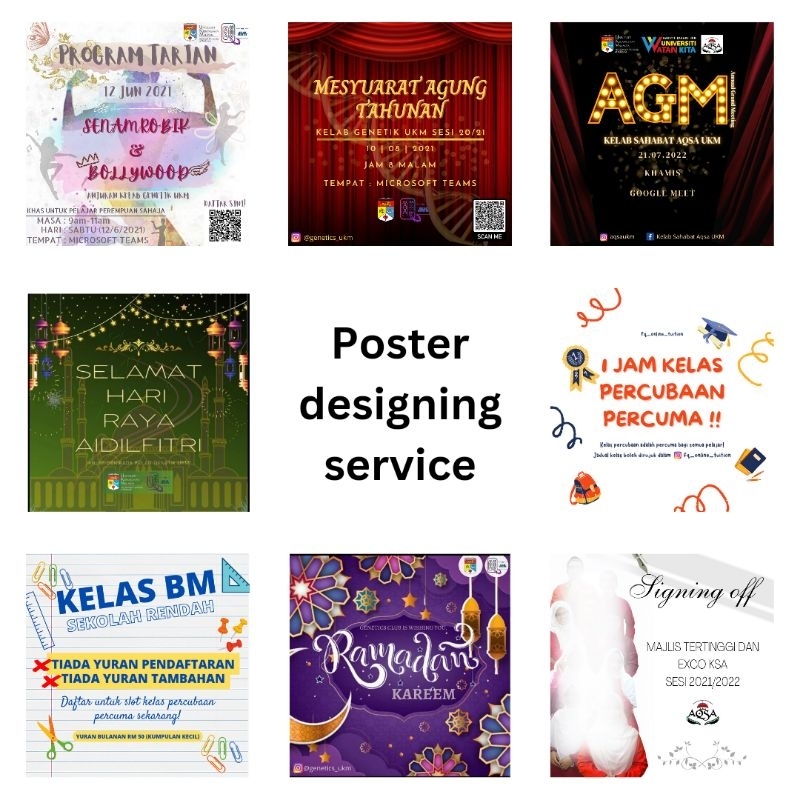 Poster designing service- digital product softcopy only | Shopee Malaysia