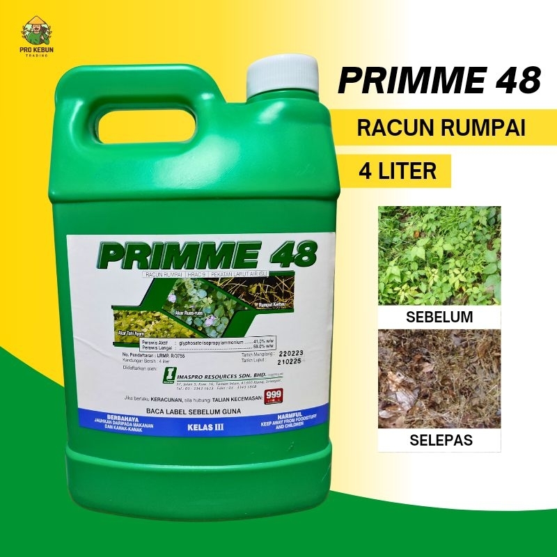 Primme 48 Herbicide 4 Liter Racun Rumput Mati Akar Tahan Lama Racun ...