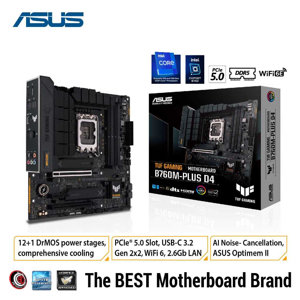 ASUS TUF GAMING B760M-PLUS WIFI D4/D5 (MATX DDR5 WIFI-6) / ASUS TUF GAMING B760M-PLUS D4/D5 ...