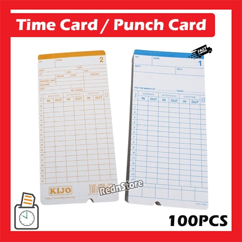 Time Card / 时间卡 / Punch Card / Time Recorder / Time Recorder Card ...