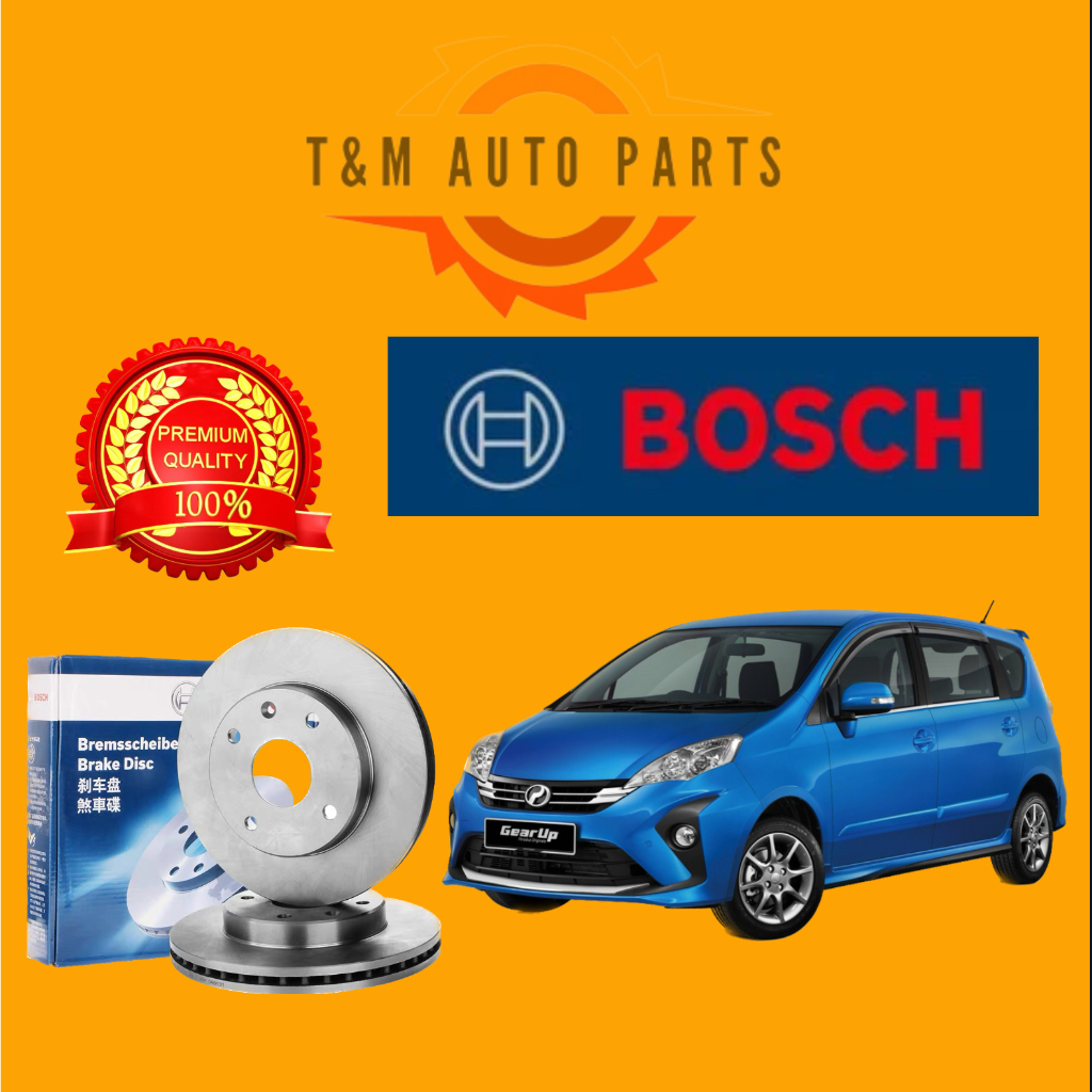 ORIGINAL BOSCH FRONT DISC ROTOR PERODUA ALZA 2014-2022YEAR/TOYOTA VIOS ...