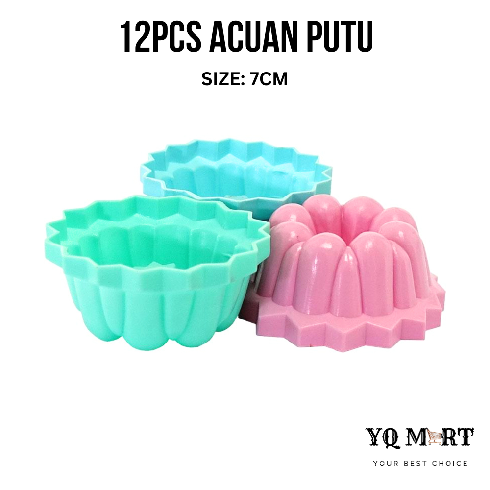 12PCS Acuan Putu Acuan Apam Puteri Ayu Mold /Jelly Mould / Pudding ...