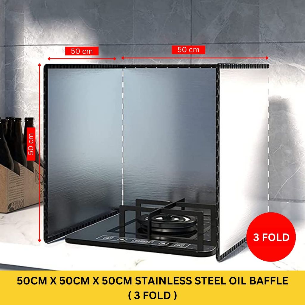 BKK Removable Kitchen Stainless Steel Oil Baffle Foldable Kitchen Oil ...