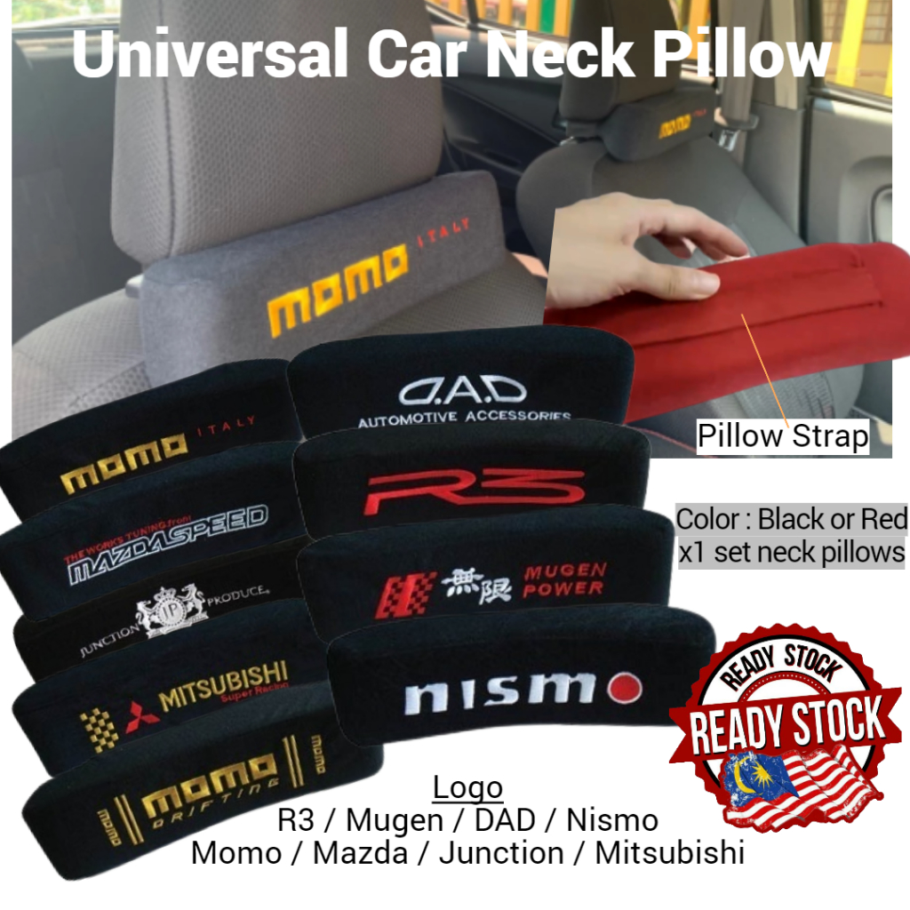 Car Neck Headrest Racing Pillow Momo Italy Drifting Mitsubishi DAD JP ...