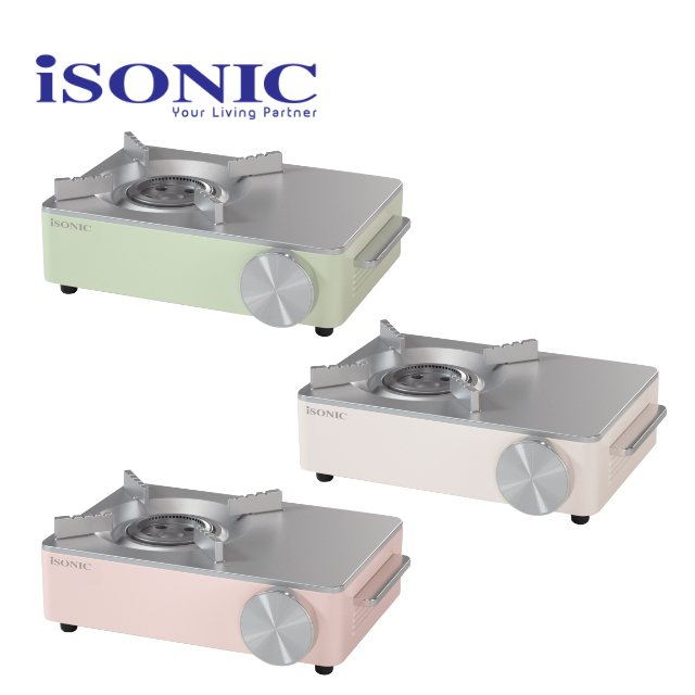 Isonic Luxury Portable Gas Stove - Creamy White/Pink/Light Green IGB ...