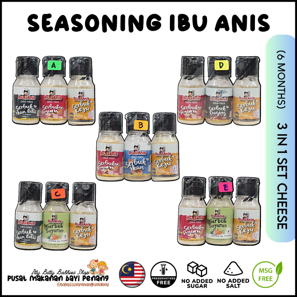 IBU ANIS - 3 IN 1 SET SEASONING CHEESE (6MONTHS) | Shopee Malaysia