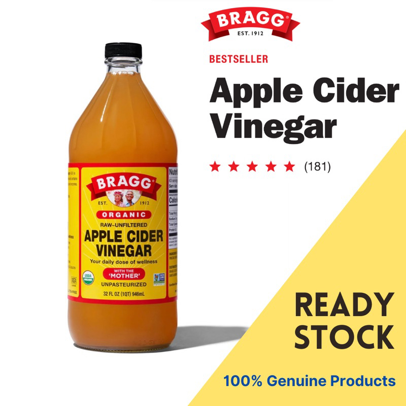 BRAGG ORGANIC APPLE CIDER VINEGAR 946ml | Shopee Malaysia