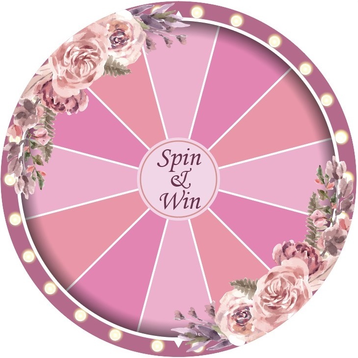 Fortune Wheel/ Lucky Draw Stand/ Gift Spin & Win/ Roda Impian with ...