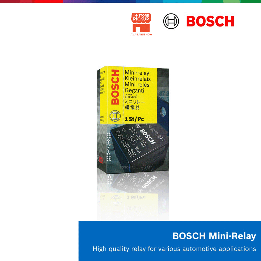 Bosch Universal Mini-relay 5-Pin 12V 30A (Car / Automotive ...