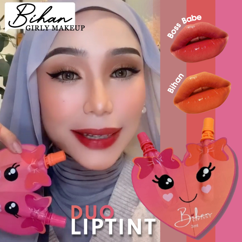 Bihan Duo Liptint / Bihan Girly Makeup BGM Lip Tint Two Color Nabihan ...