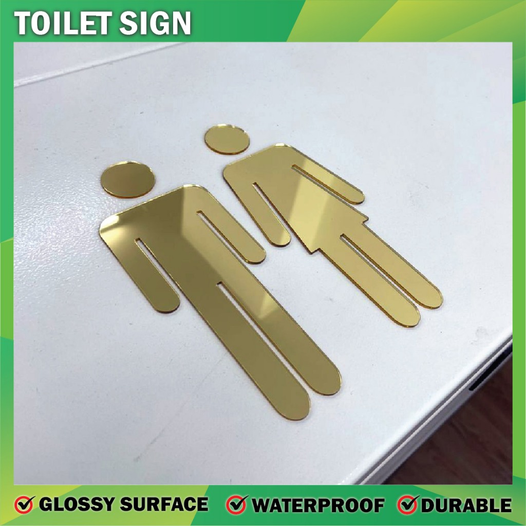 3D Toilet Sign (1 Set)/3D OKU Sign Acrylic/WA05 | Shopee Malaysia