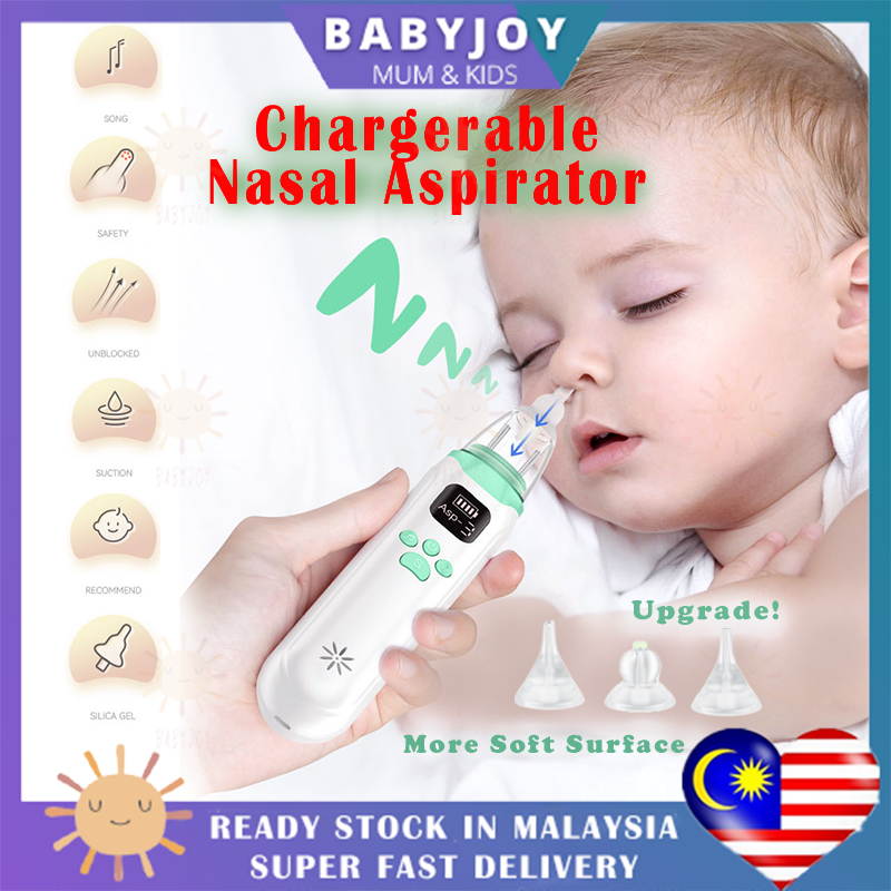 BABYJOY Nasal Aspirator Rechargeable Baby Nose Cleaner soft Silicone ...