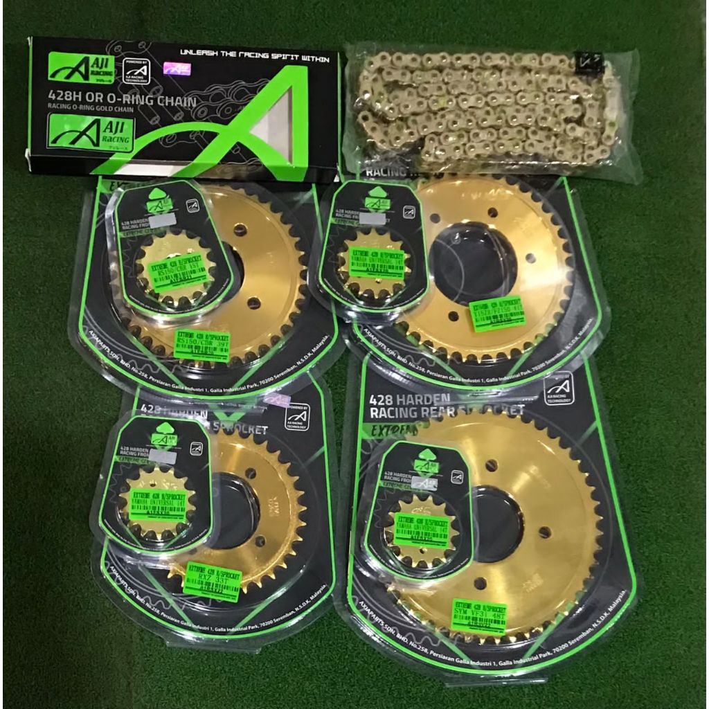 AJI RACING (CHROME) EXTREME HARDEN 428H LC135 / Y15 / Y16 / RXZ / Y125 ...