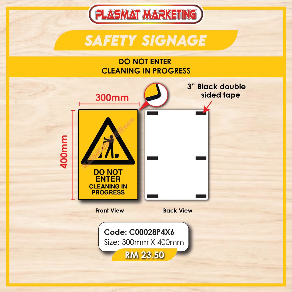 Safety Sign. Do Not Enter Cleaning In Progress | Shopee Malaysia