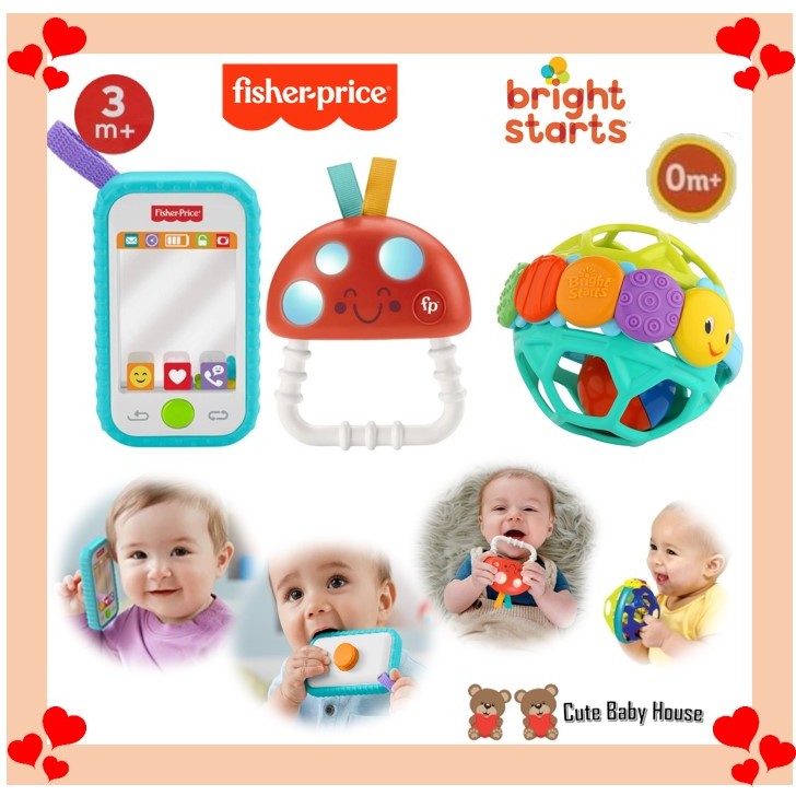 Fisher-Price Selfie Fun Phone / Fisher-Price Teethe n' Glow Mushroom ...