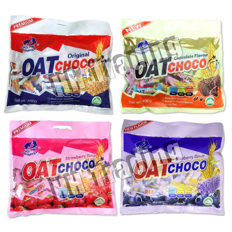 400g TWINFISH PREMIUM OAT CHOCO SNACK BAR (ORIGINAL / CHOCOLATE ...