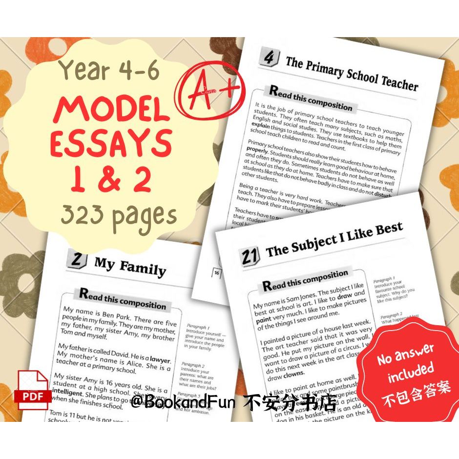 (PDF) Primary School English Model Essays Year 4 to 6 ┊Model Karangan ...