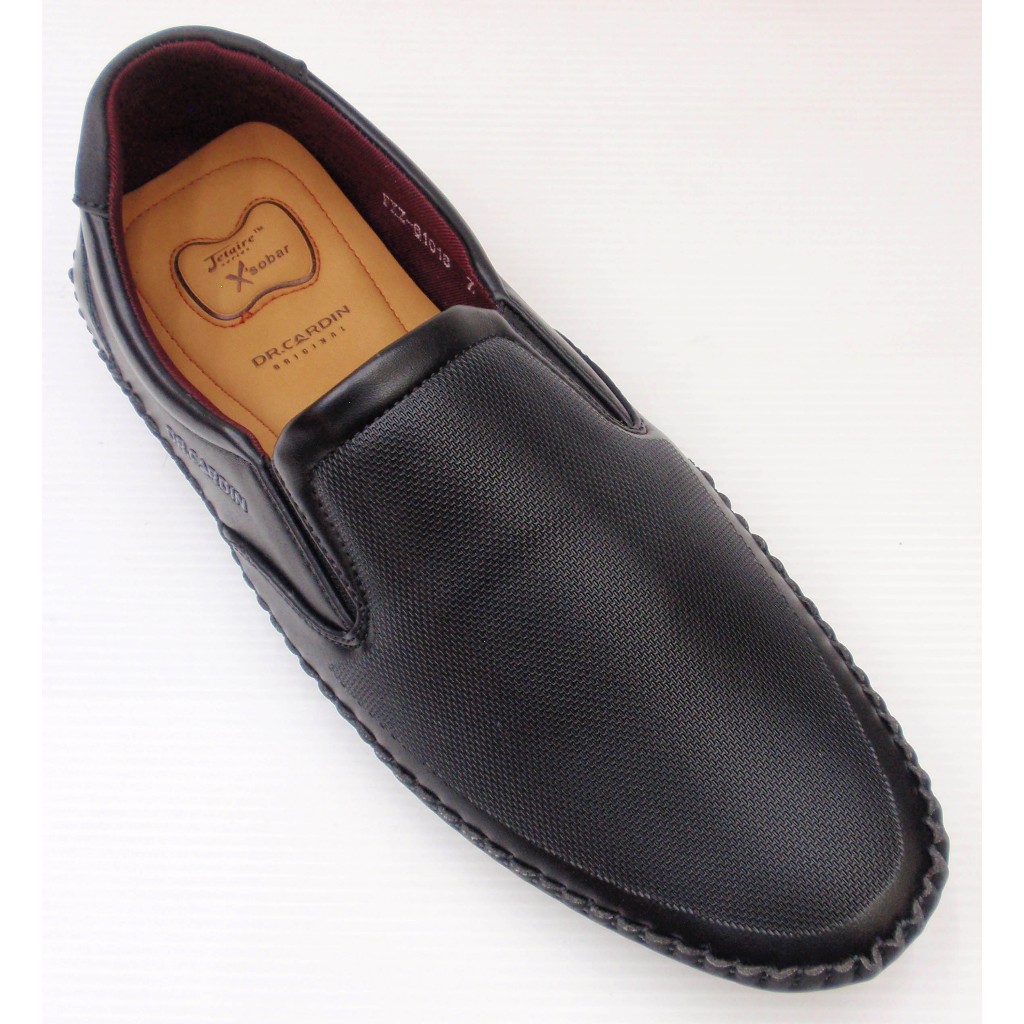 Dr Cardin PVC Slip On Fashion Men Shoe - No.6101 (Black) | Shopee Malaysia