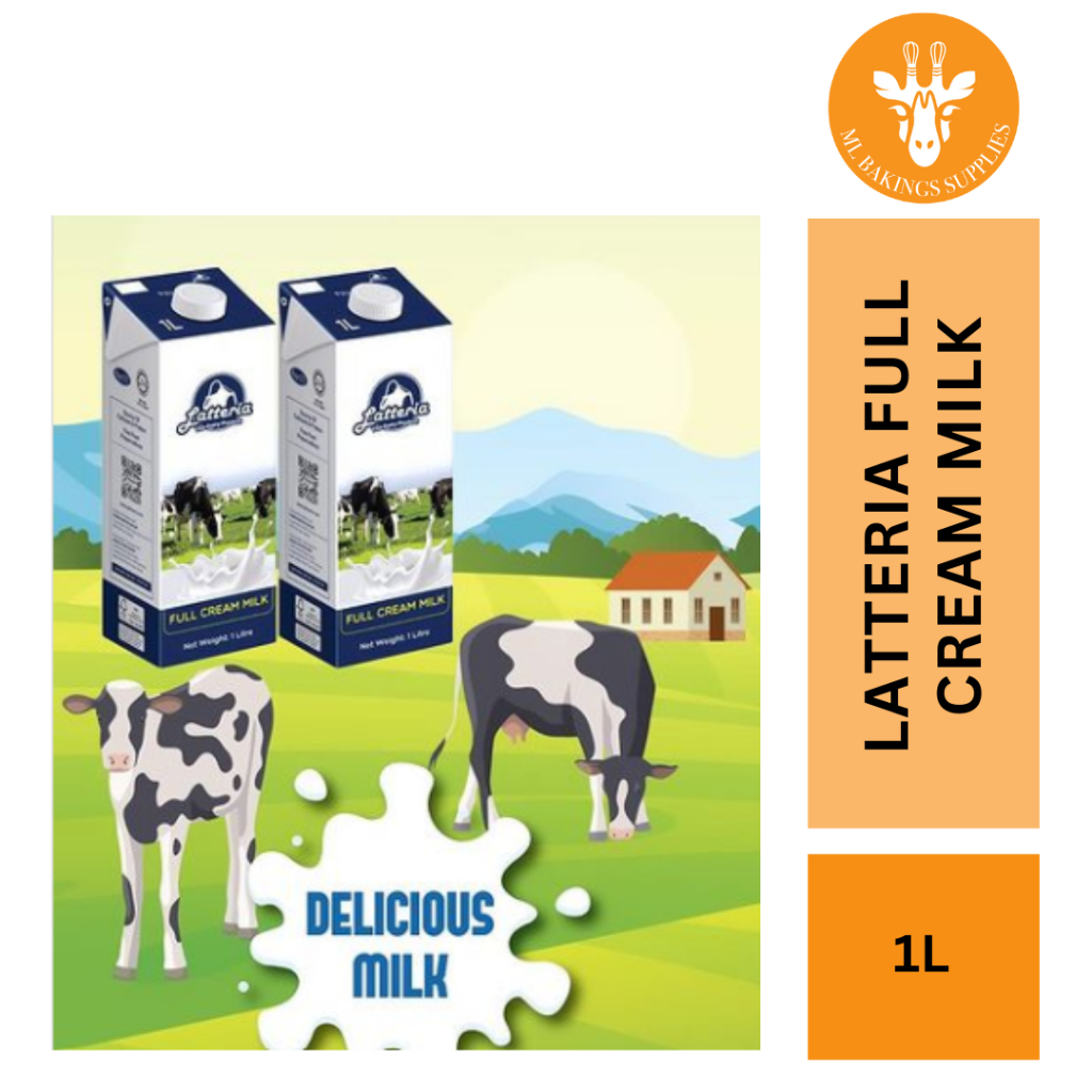 [READY STOCK] LATTERIA UHT Full Cream Milk 1L/ Susu Krim Penuh | Shopee ...
