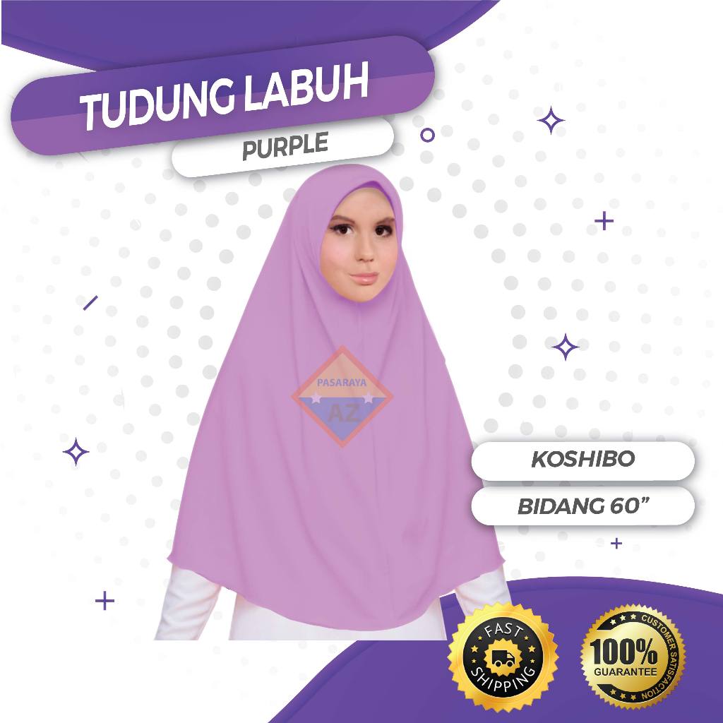 TUDUNG LABUH SEKOLAH PURPLE ( BIDANG 60” KAIN KOSHIBO ) - TL005 | Shopee Malaysia