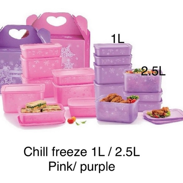 Tupperware chill freeze 5.7L/ 1.1L/ 1L/450ml (1) | Shopee Malaysia
