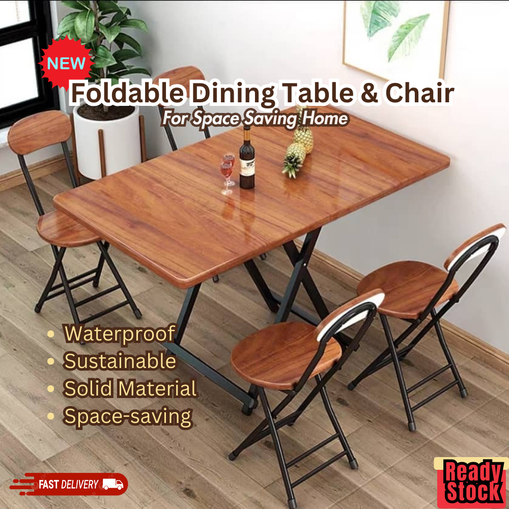 EasyHome Foldable Table/Foldable Chair Foldable Dining Table Foldable ...