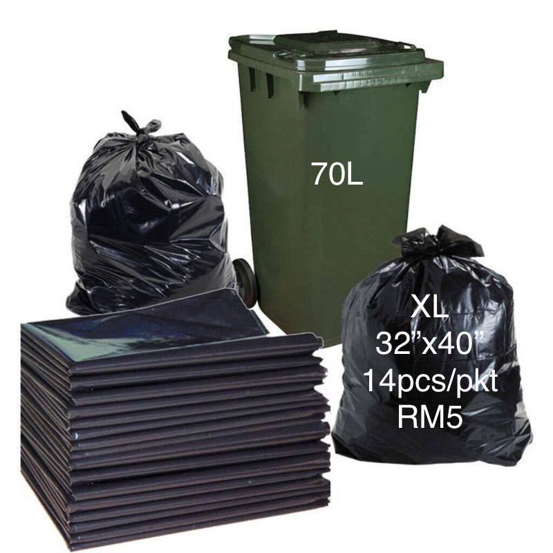 Plastic Garbage/Rubbish Bag-XL 32x40inch 1kg (~10pcs) | Shopee Malaysia
