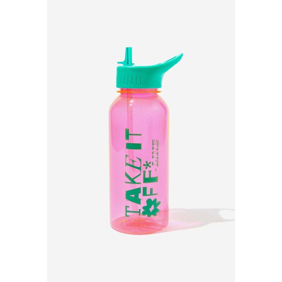 TYPO Drink it up Bottle Water drinking Bottle 1L BPA free, Straw botol ...