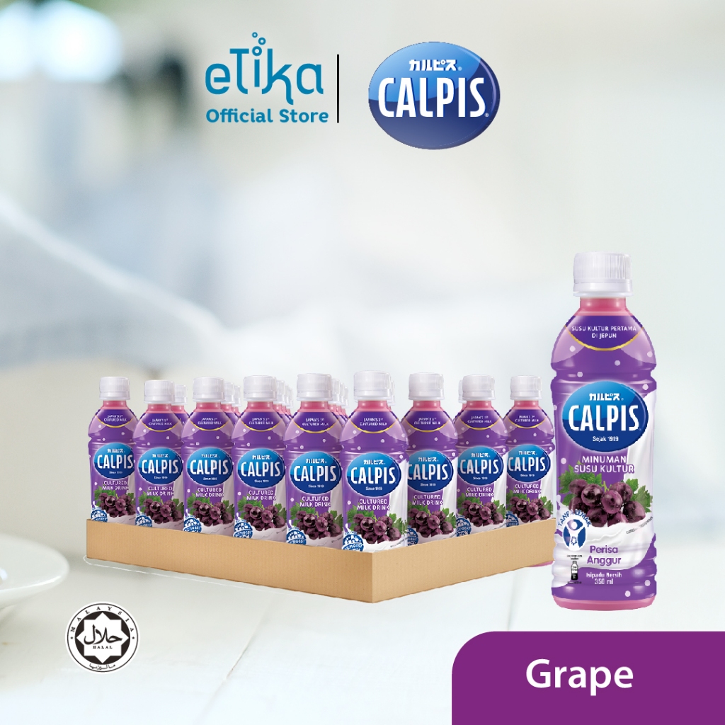 Calpis Cultured Milk - Grape/Mango/Original/Strawberry (350ml x 24 Bottles/Carton) | Shopee Malaysia