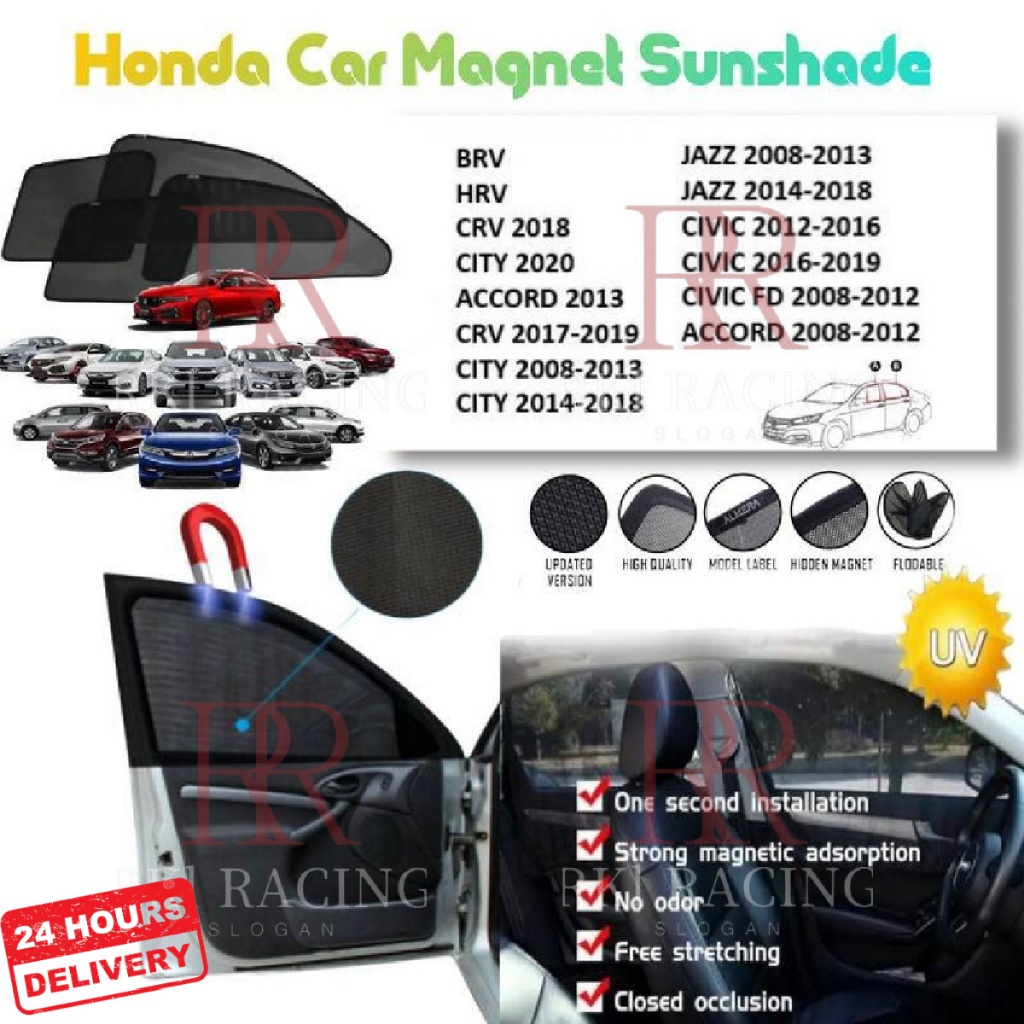 (Magnetic Sunshade) Honda City GM GN ACCORD BRV CRV CIVIC FE FC HRV ...