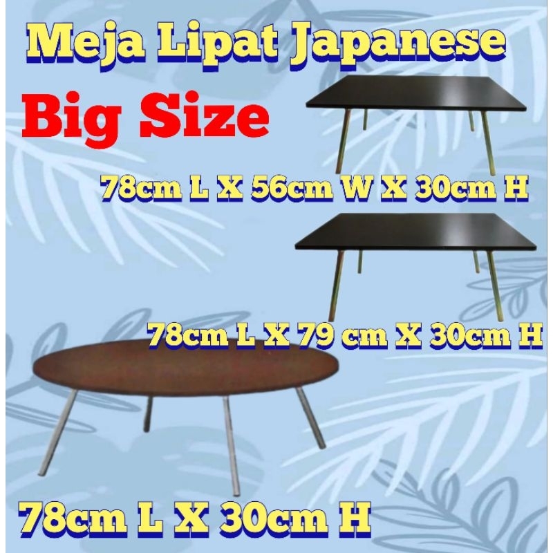 Japanese Table Square (31x31 inci)And Round Big / Meja Jepun Kaki ...